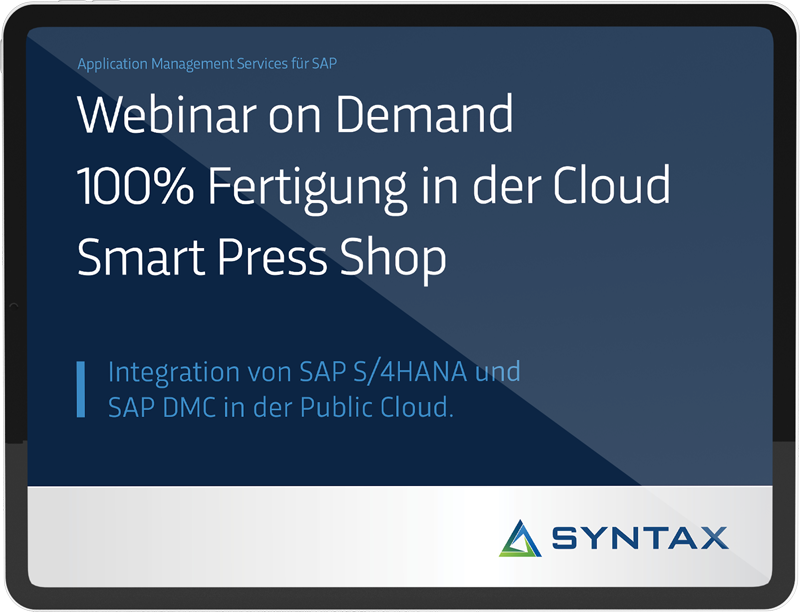 SAP Digital Manufacturing Cloud | Fertigung-as-a-Service | Syntax