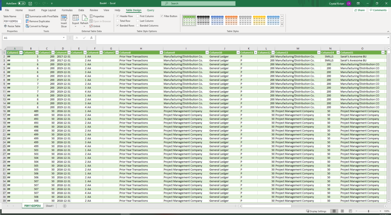 Using the JD Edwards R89F0911G UBE for Extracting Data from the General ...
