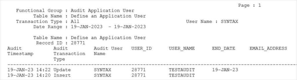 Understanding the Value and Functionality of Oracle EBS Audit Trail | Blog | Syntax