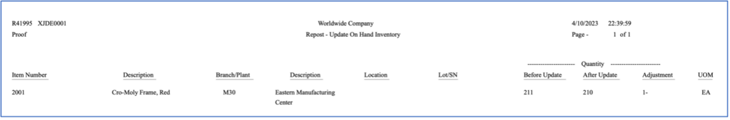 Correcting Item Balance Discrepancies in JD Edwards EnterpriseOne Using ...