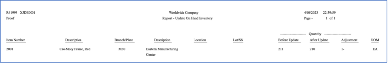 Correcting Item Balance Discrepancies in JD Edwards EnterpriseOne Using ...